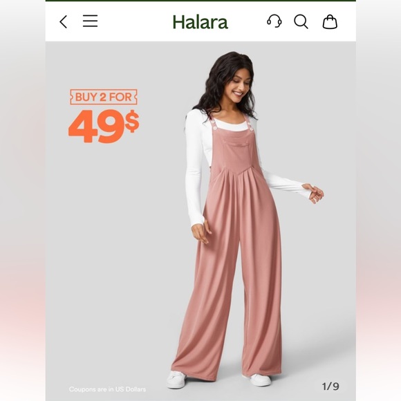 Pants & Jumpsuits | Halara Wide Leg Overallsjumpsuit | Poshmark